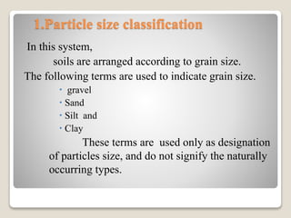 Classification of soils | PPTX