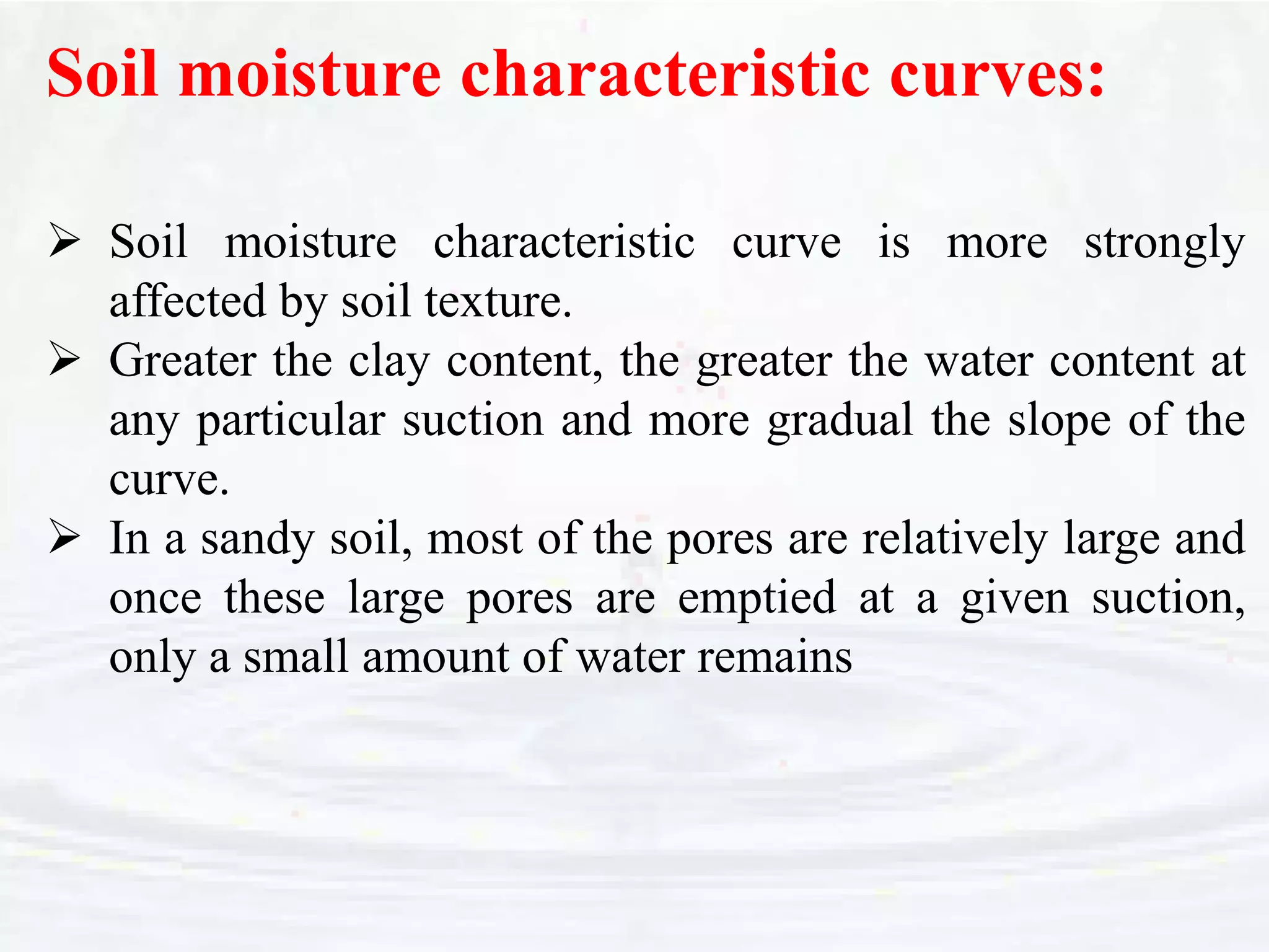 Classification of soil water & soil moisture characteristics curve | PPTX