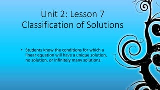 Classification of solutions | PPT