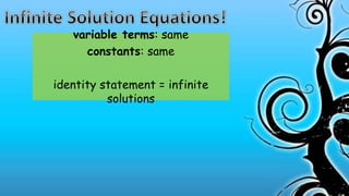 Classification of solutions