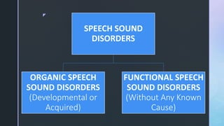 Classification of Speech Disorders - A Brief Overview | PPT