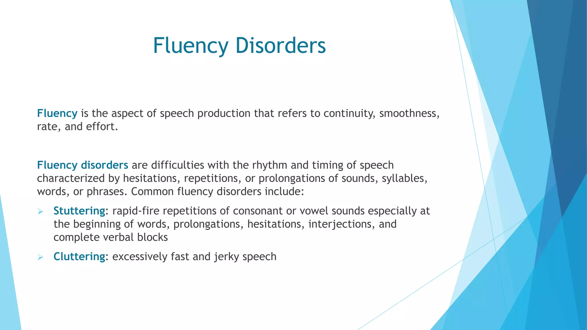 Classification of Speech Disorders | PPTX
