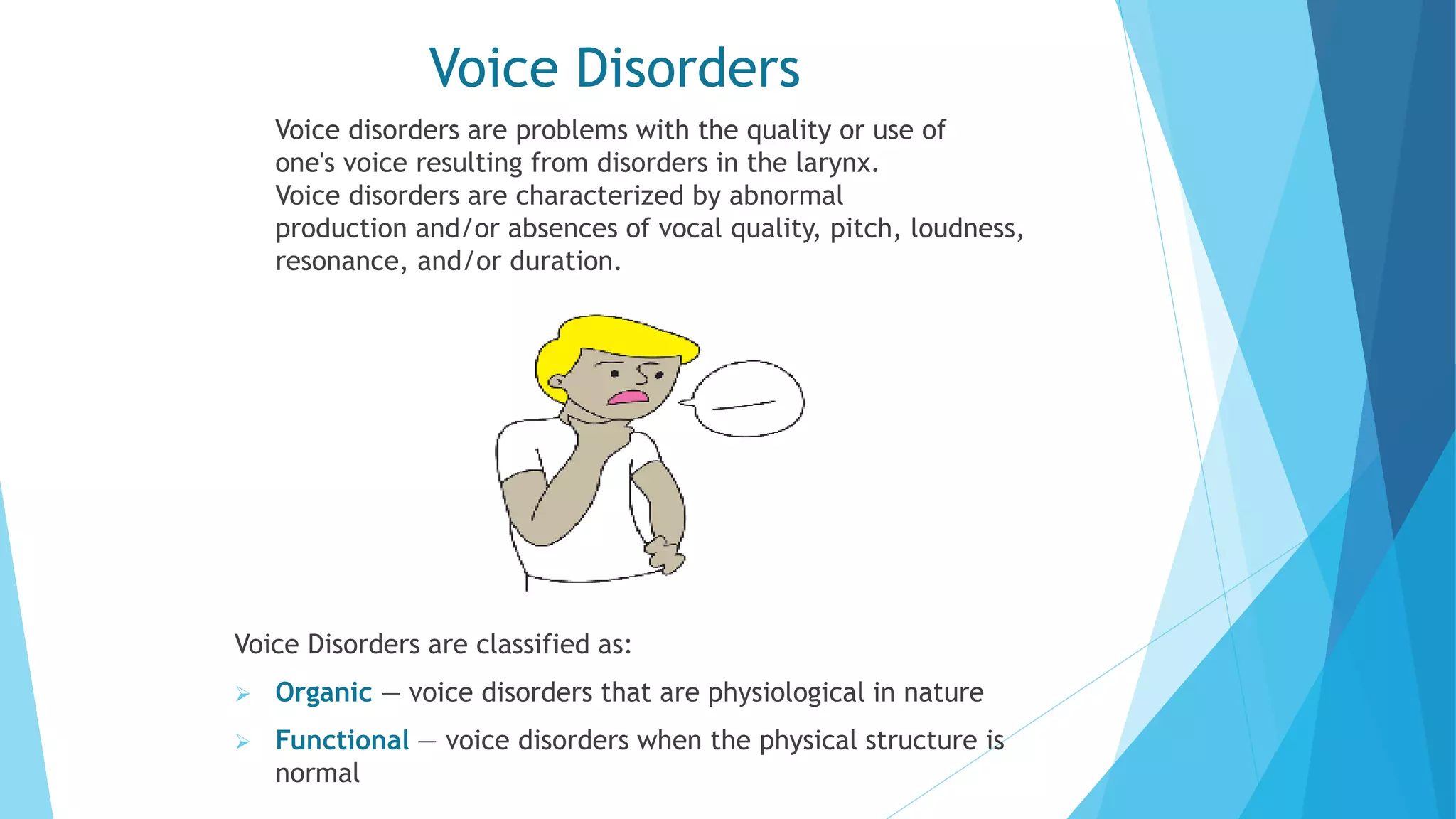 Classification of Speech Disorders | PPTX