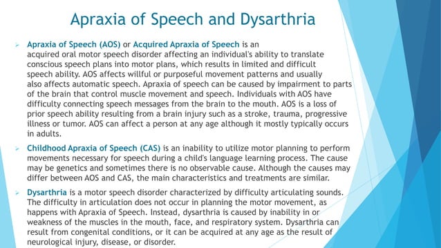 Classification of Speech Disorders | PPTX