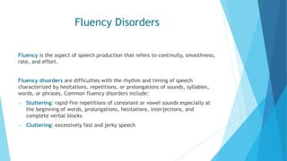 Classification of Speech Disorders | PPTX