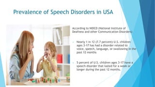 Classification of Speech Disorders | PPTX