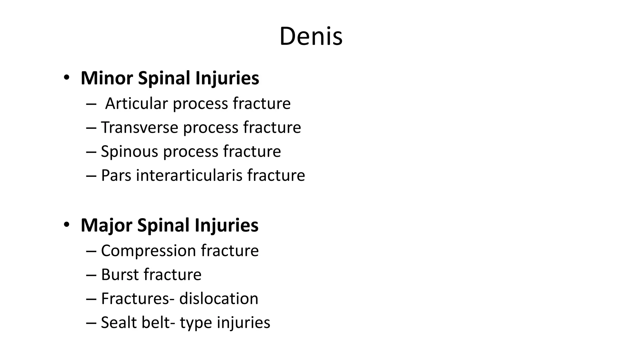 Classification of spinal fracture | PPTX