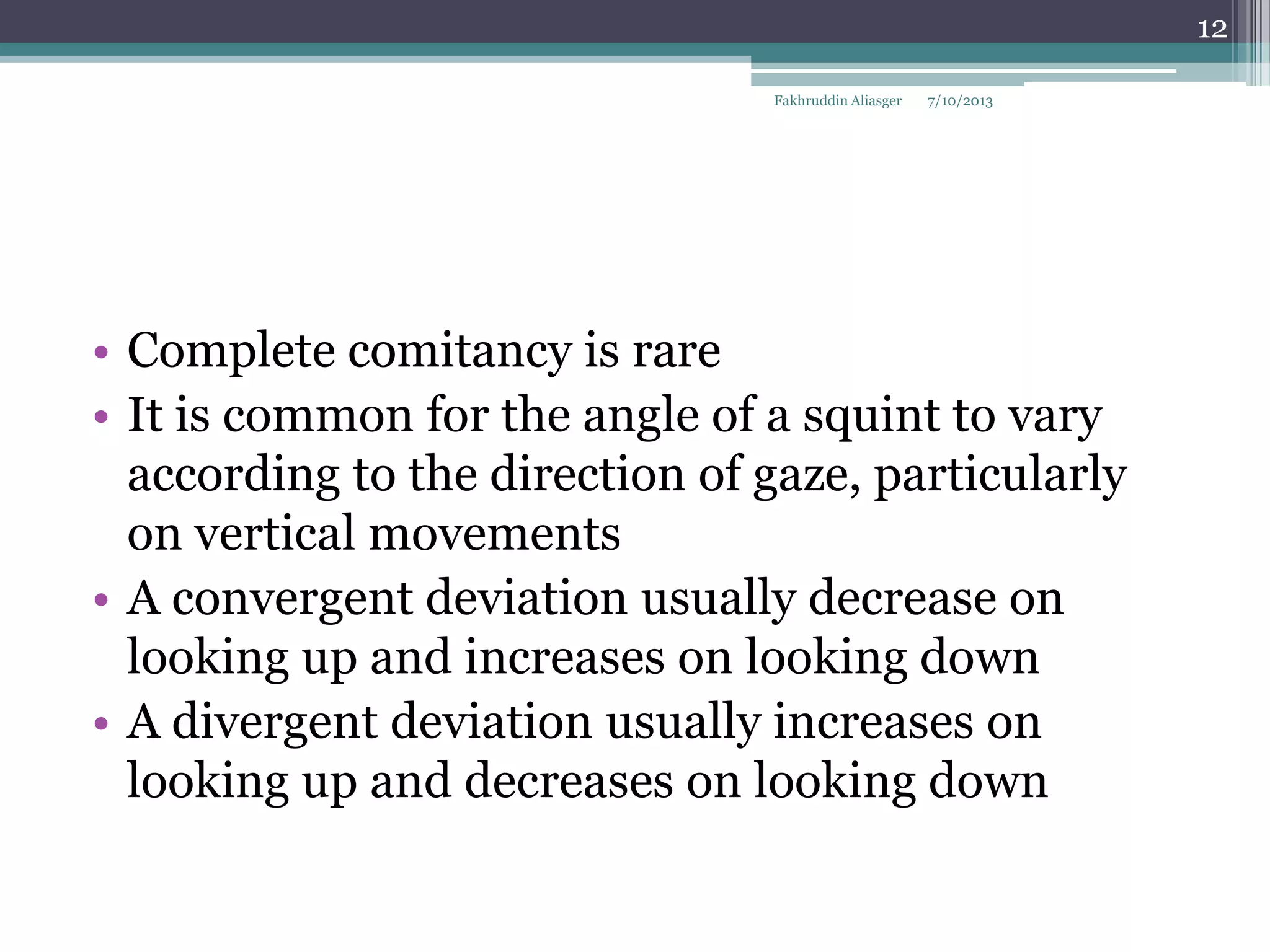 Classification of squint | PPTX