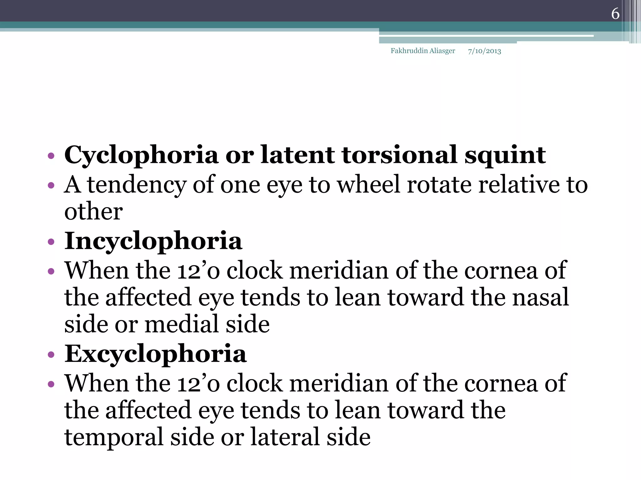Classification of squint | PPTX