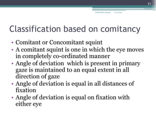 Classification of squint | PPTX