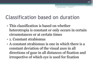 Classification of squint | PPTX