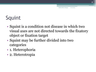 Classification of squint | PPTX