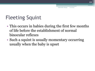 Classification of squint | PPTX