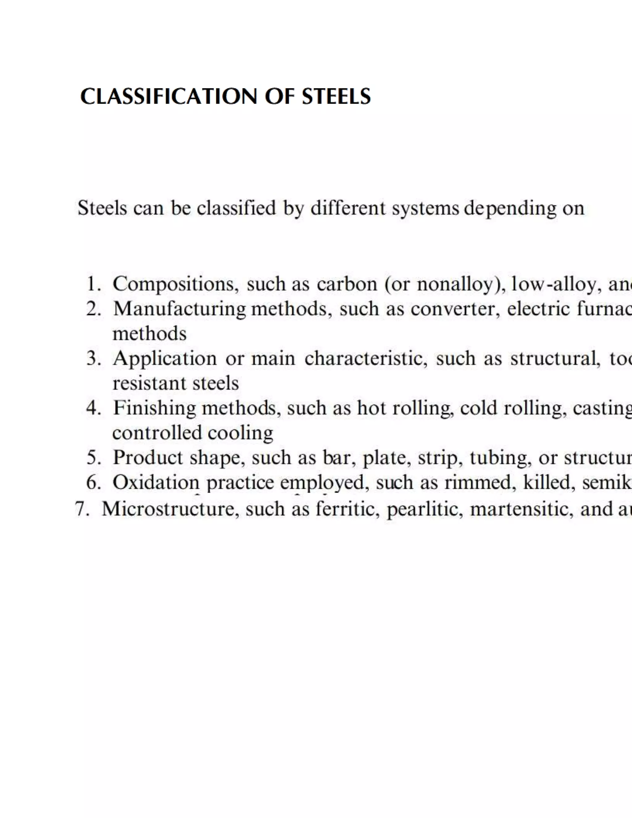 CLASSIFICATION OF STEELS AND FLOW-CHART.docx