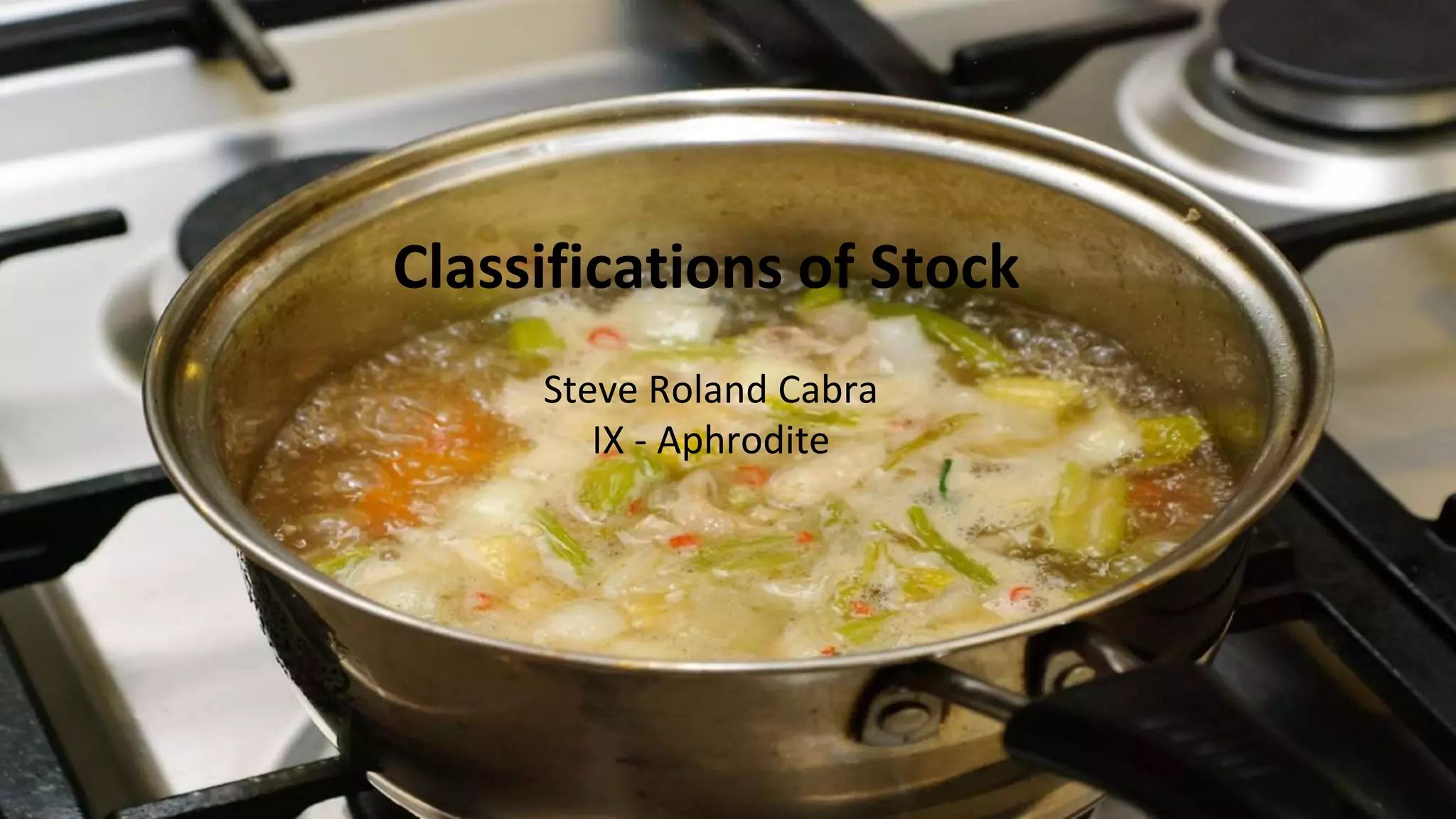Classification of Stock | PPTX