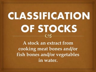 Classification of stocks | PPTX