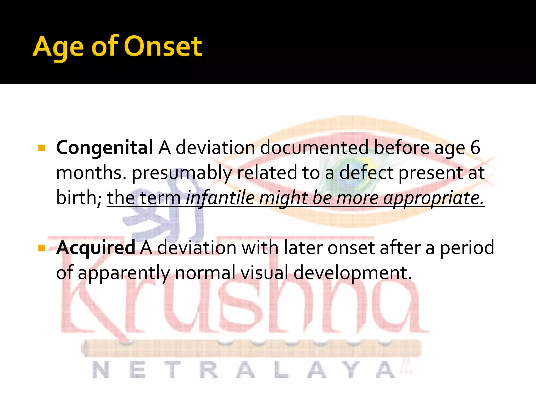 Classification of strabismus | PDF