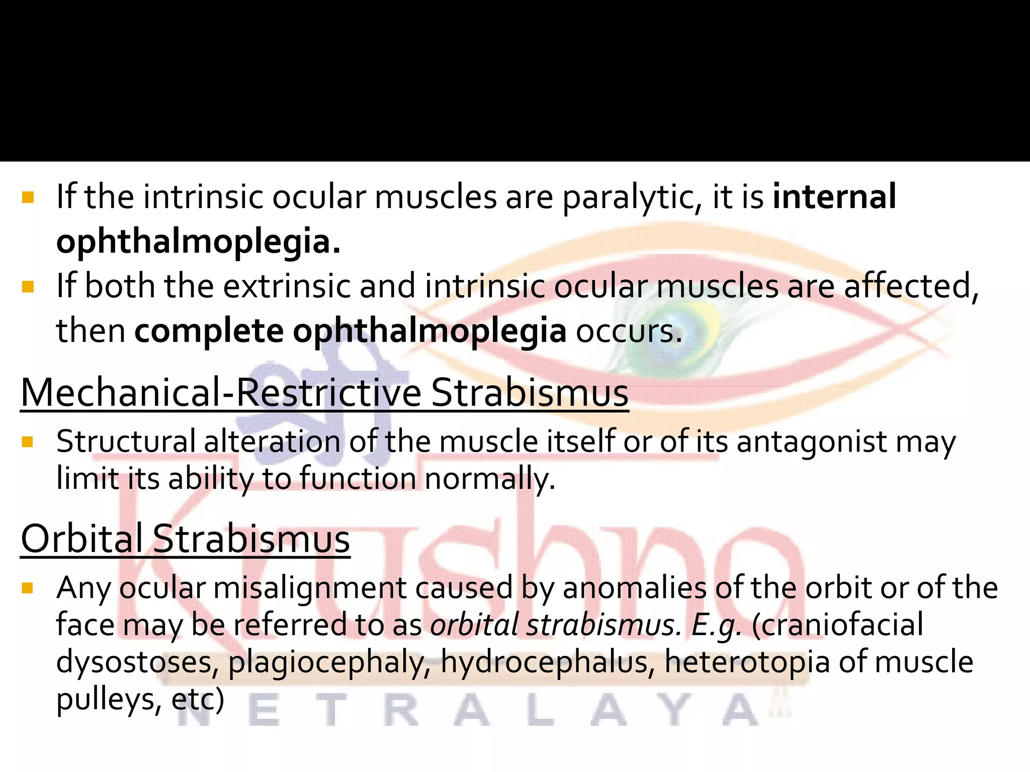 Classification of strabismus | PDF