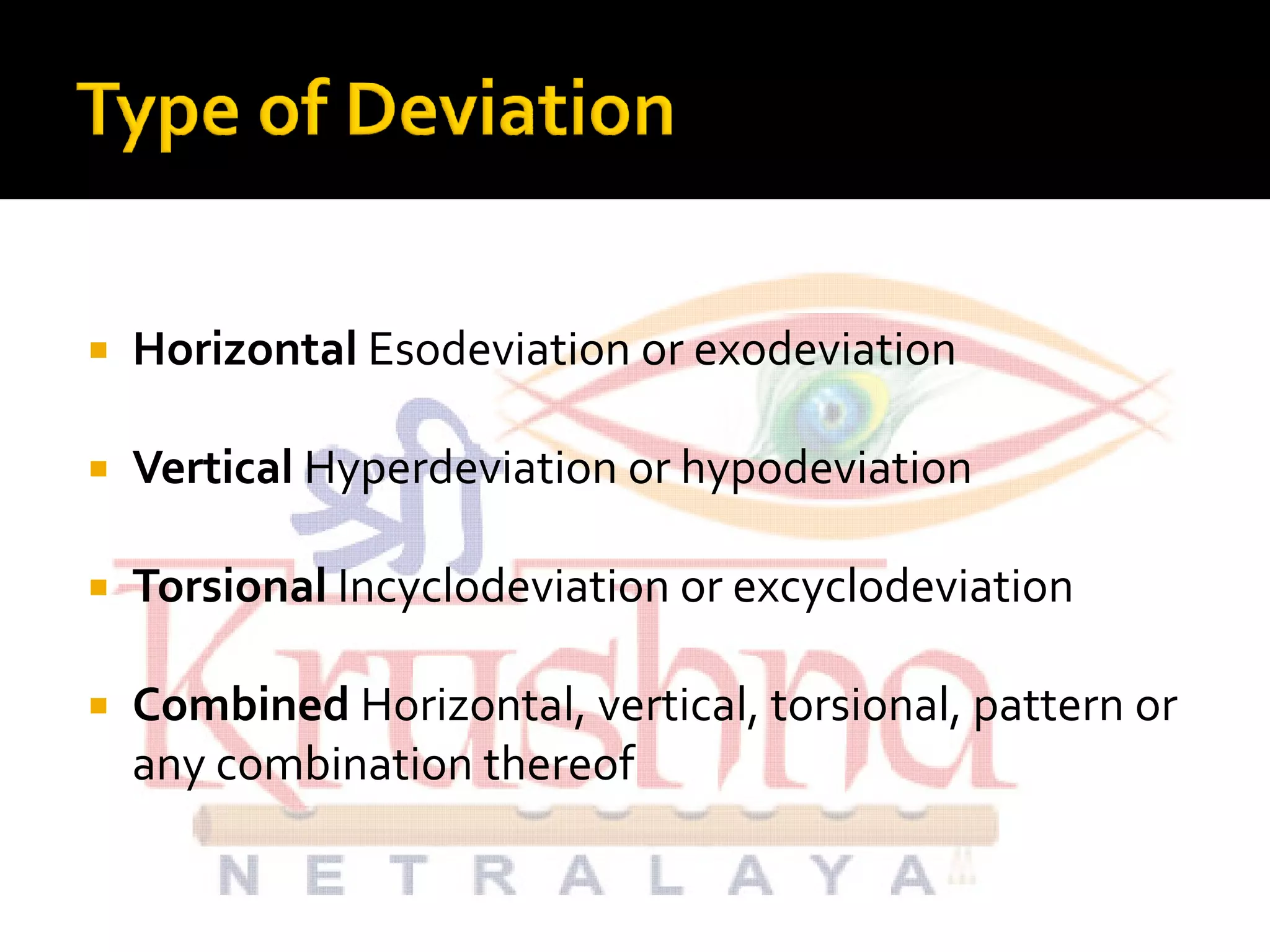 Classification of strabismus | PDF