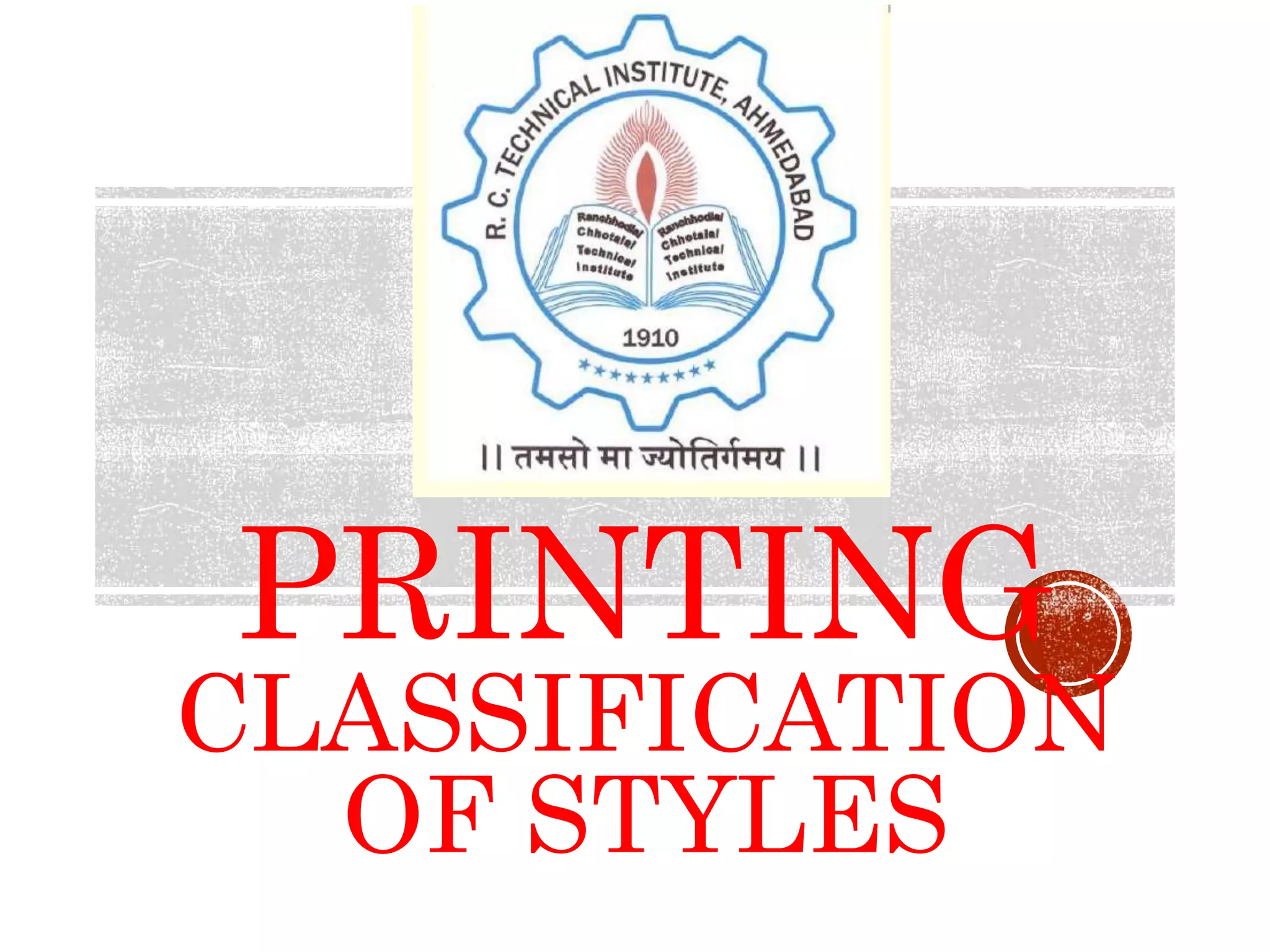 Classification of styles | PPT