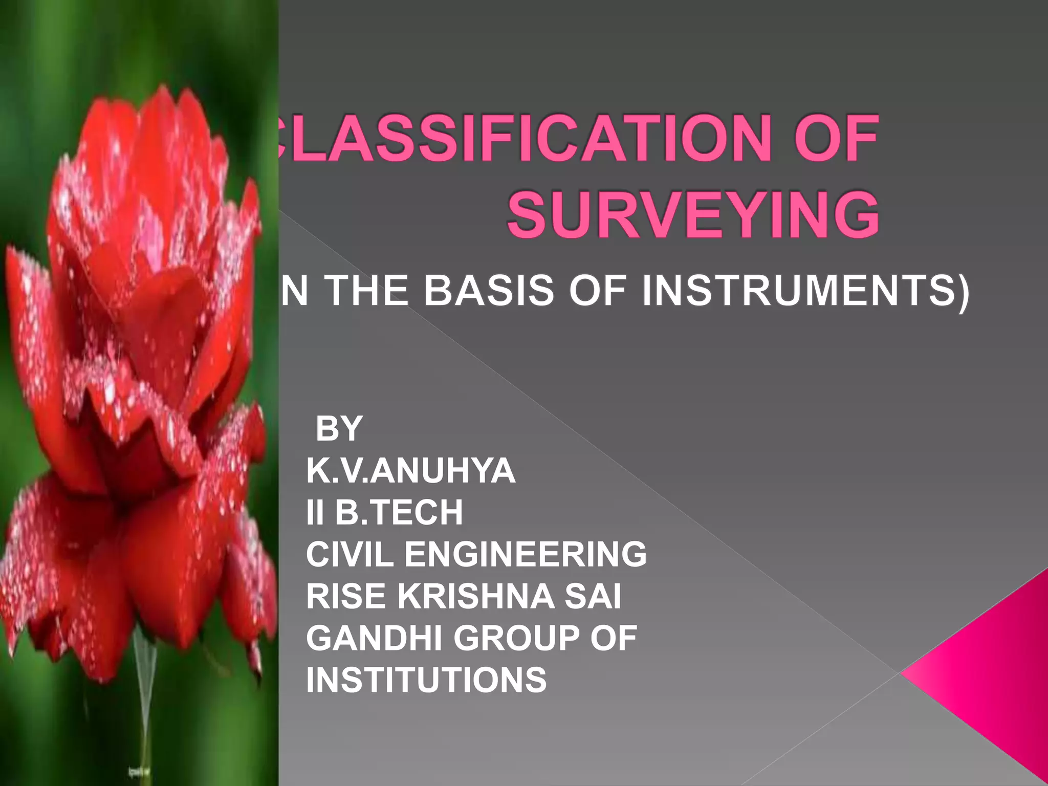Classification of surveying | PPTX