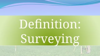 Classification Of Surveying in civil engineering | PPTX