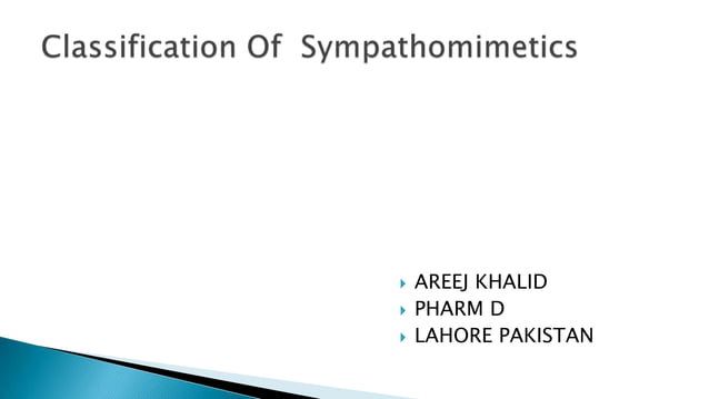 Classification of Sympathomimetic drugs.pptx