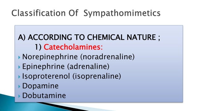 Classification of Sympathomimetic drugs.pptx