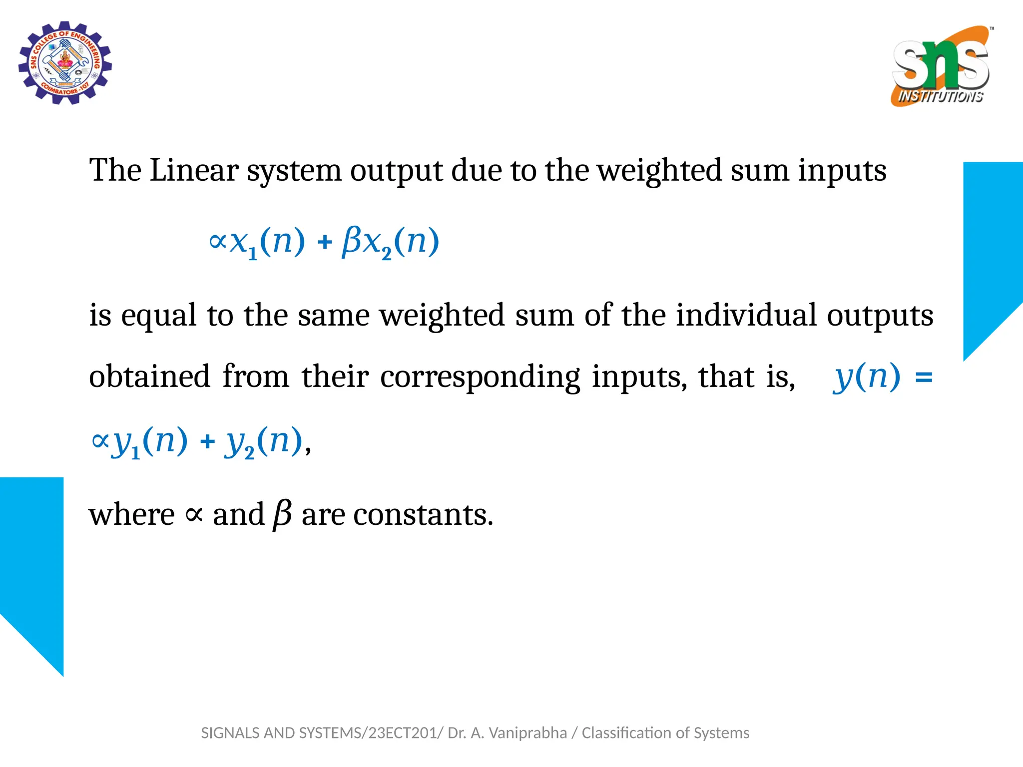 Signals and systems - Classification of systems.pptx