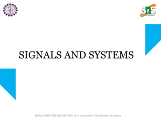 Signals and systems - Classification of systems.pptx