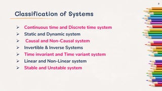Classification of systems : Part 2 | PPTX