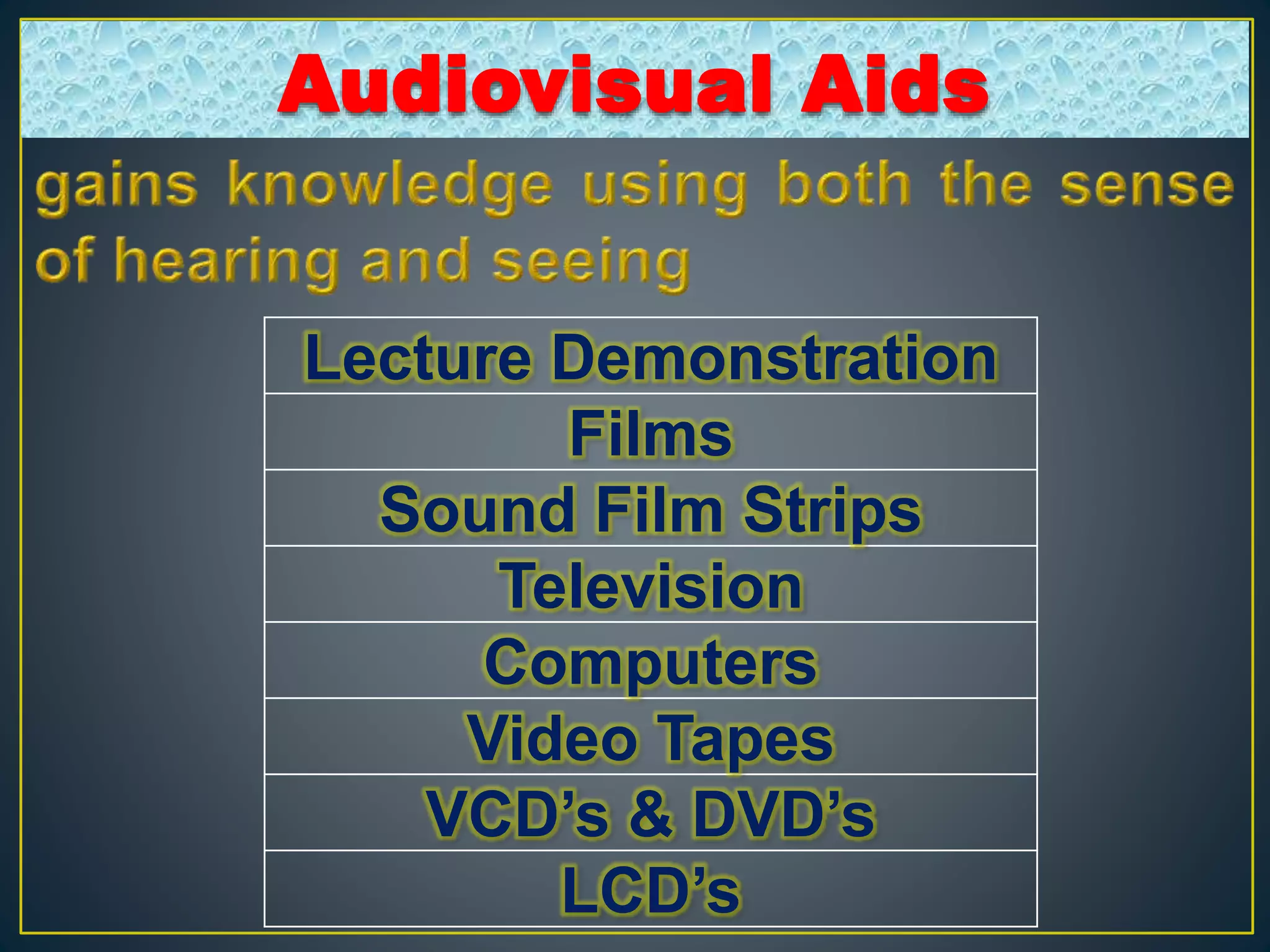 Classification of Teaching Aids | PPTX