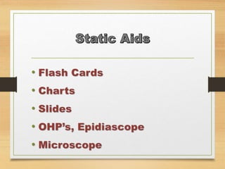 Classification of Teaching Aids | PPTX