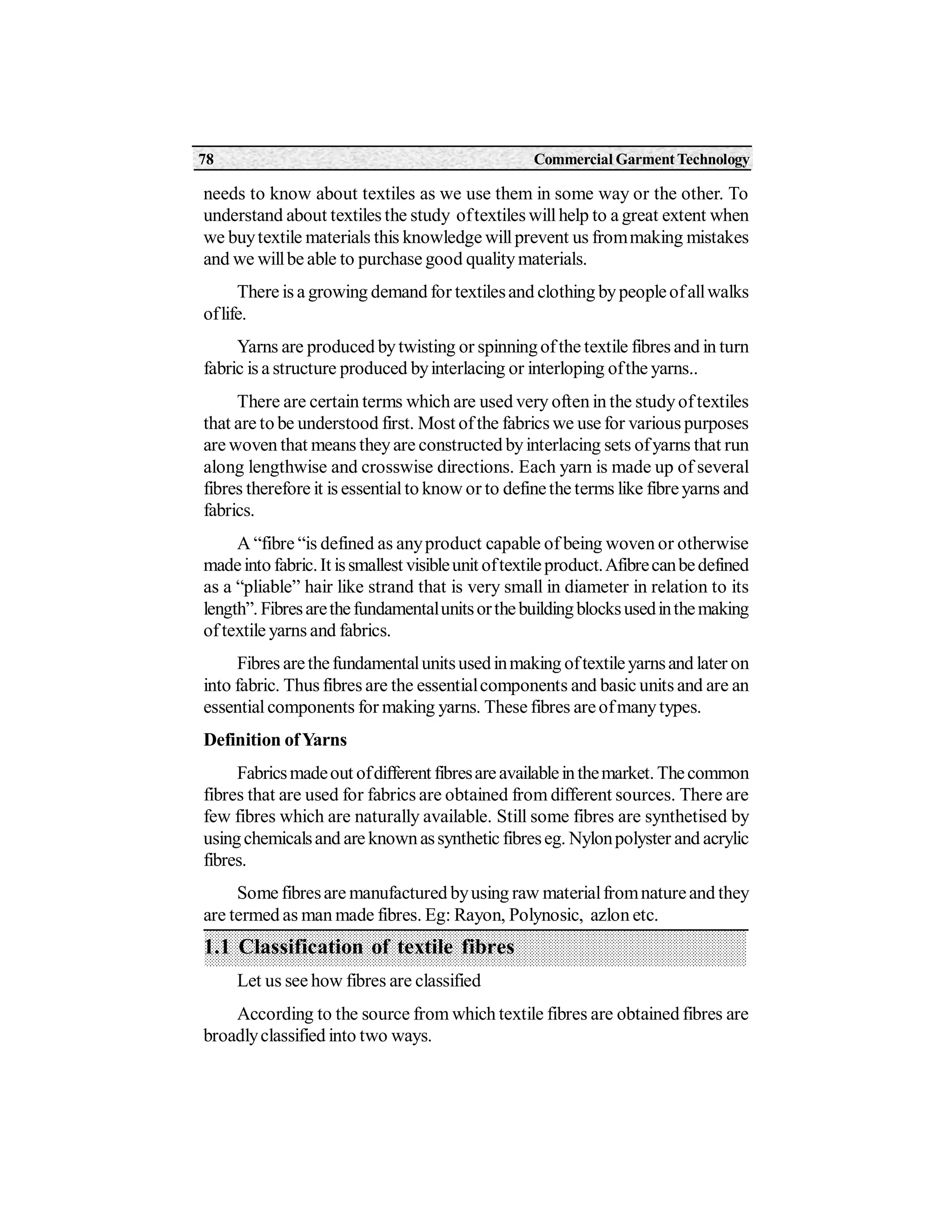 Classification of textile fiber | PDF