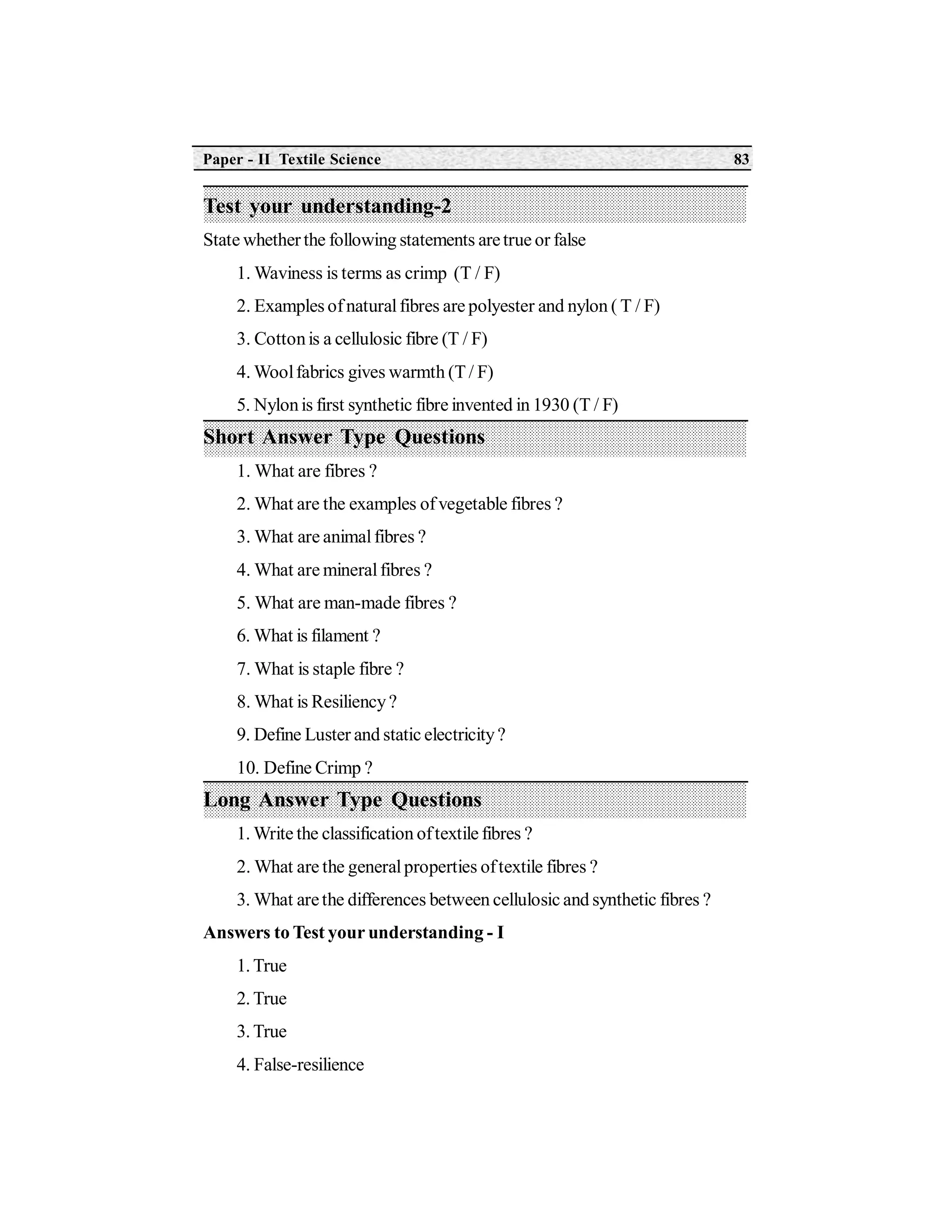 Classification of textile fiber | PDF