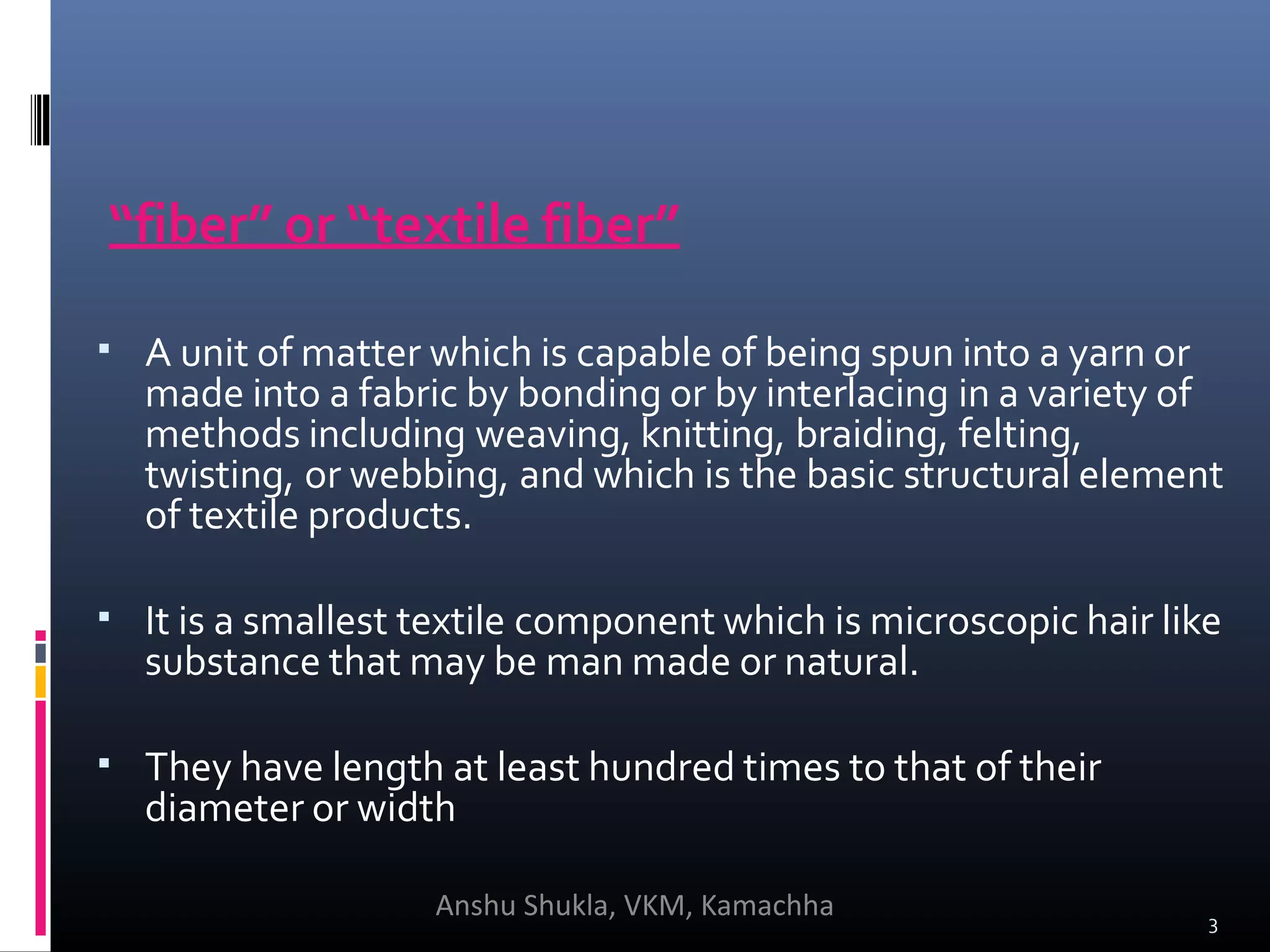 Classification of textile fibers | PPTX