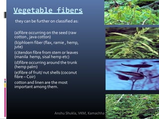 Classification of textile fibers | PPTX