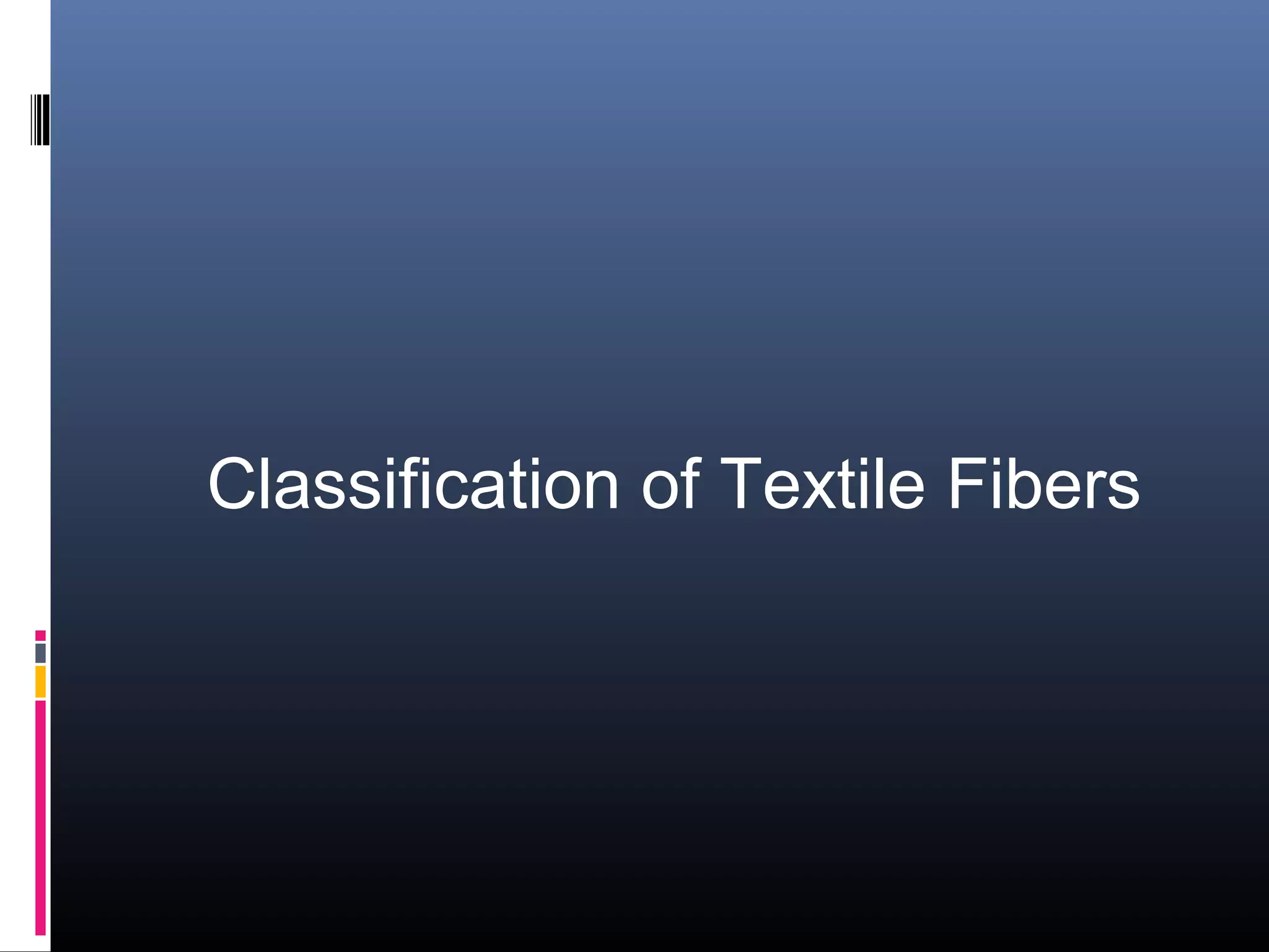 Classification Of Textile Fibers | PPT