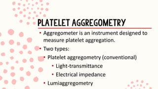 Classification of Thrombocyte Disorders Using Platelet Aggregation ...