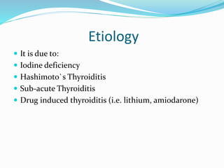 Classification of Thyroid Diseases | PPT