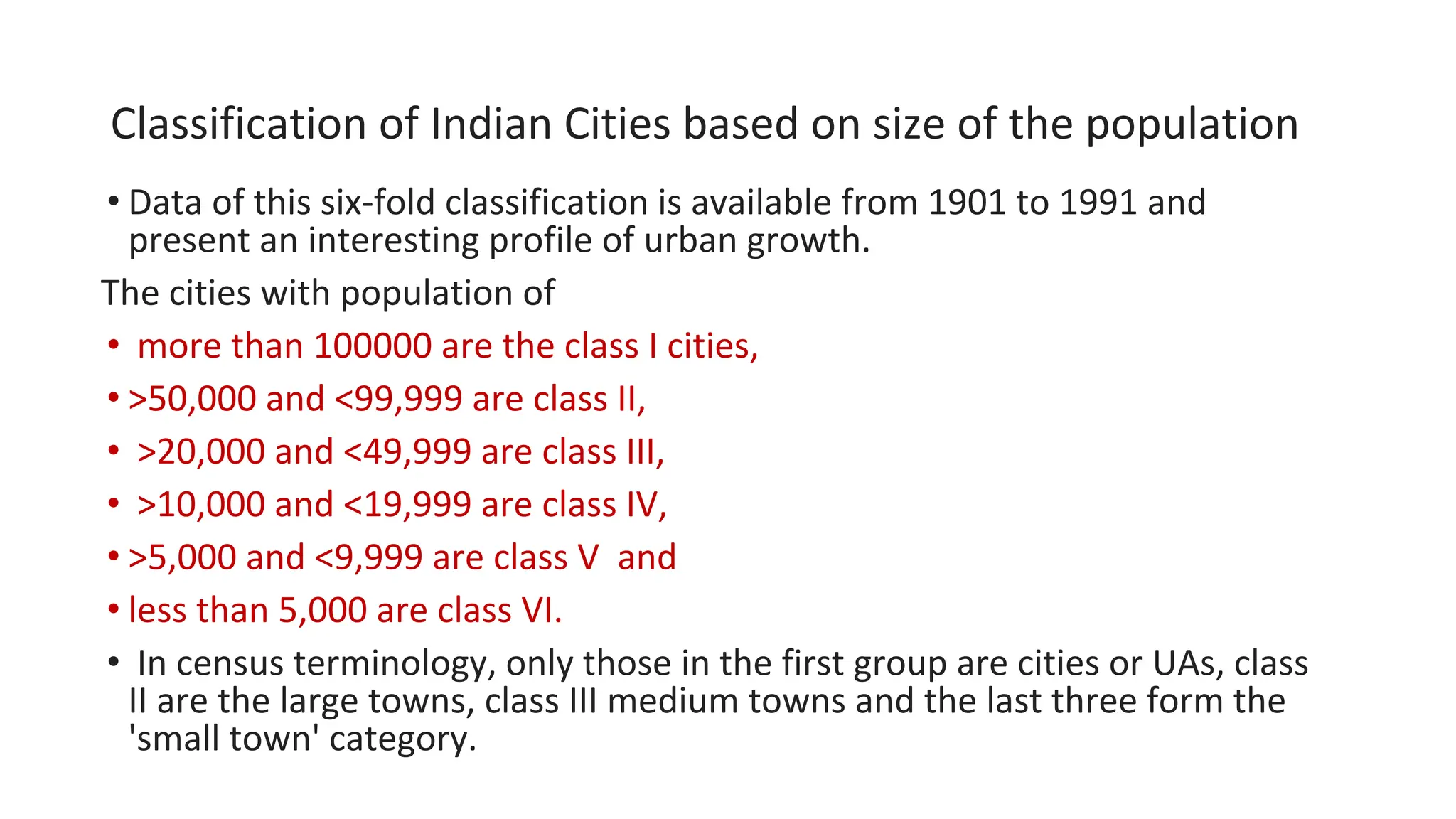 Classification Of Towns by ashok,s Mitra | PDF