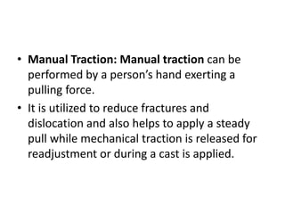 Classification of traction in nursing | PPTX