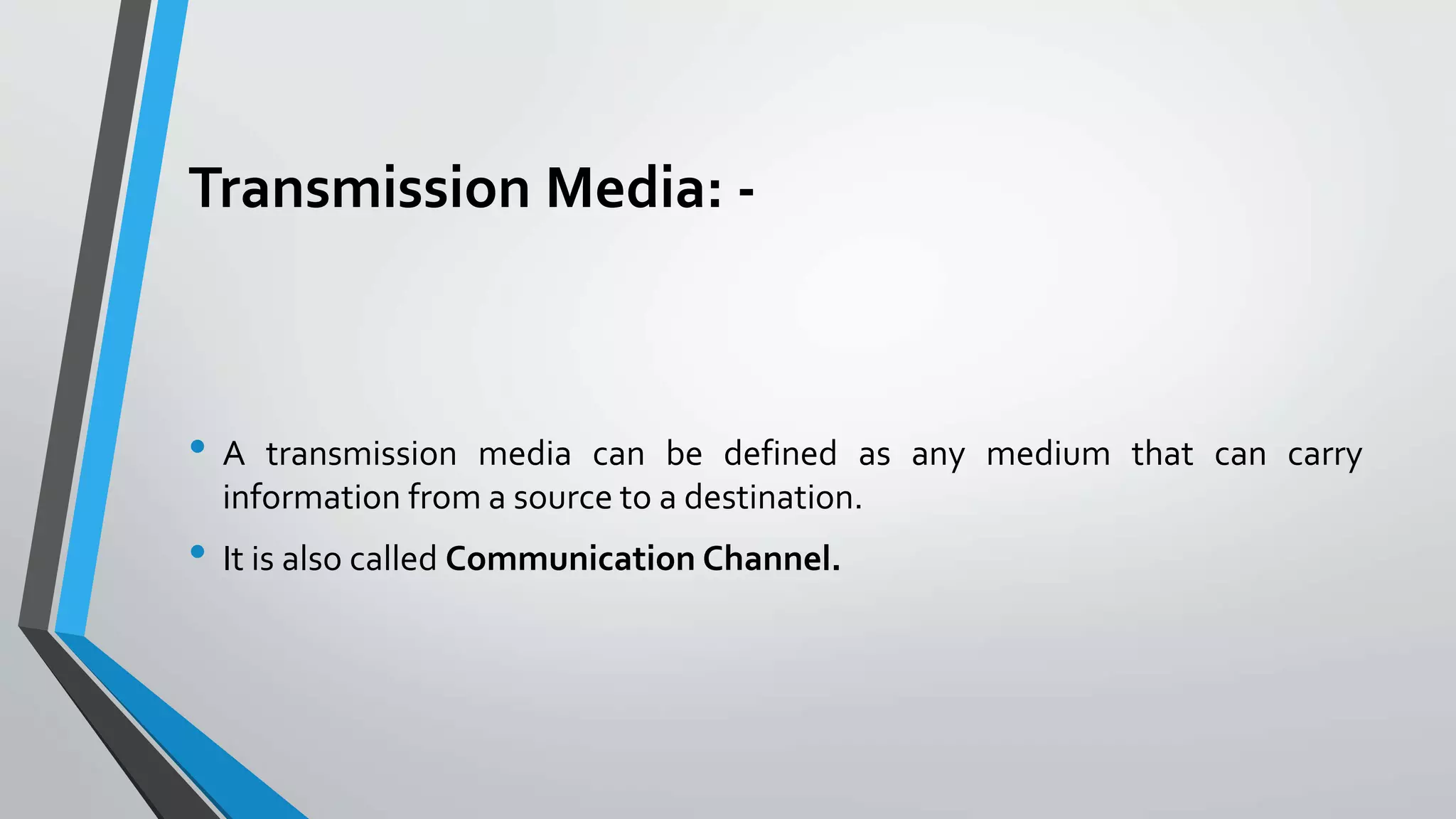 Classification of transmission media | PPTX