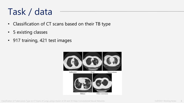 Classification of Tuberculosis Type on CT Scans of Lungs using a fusion of 2D and 3D Deep ...
