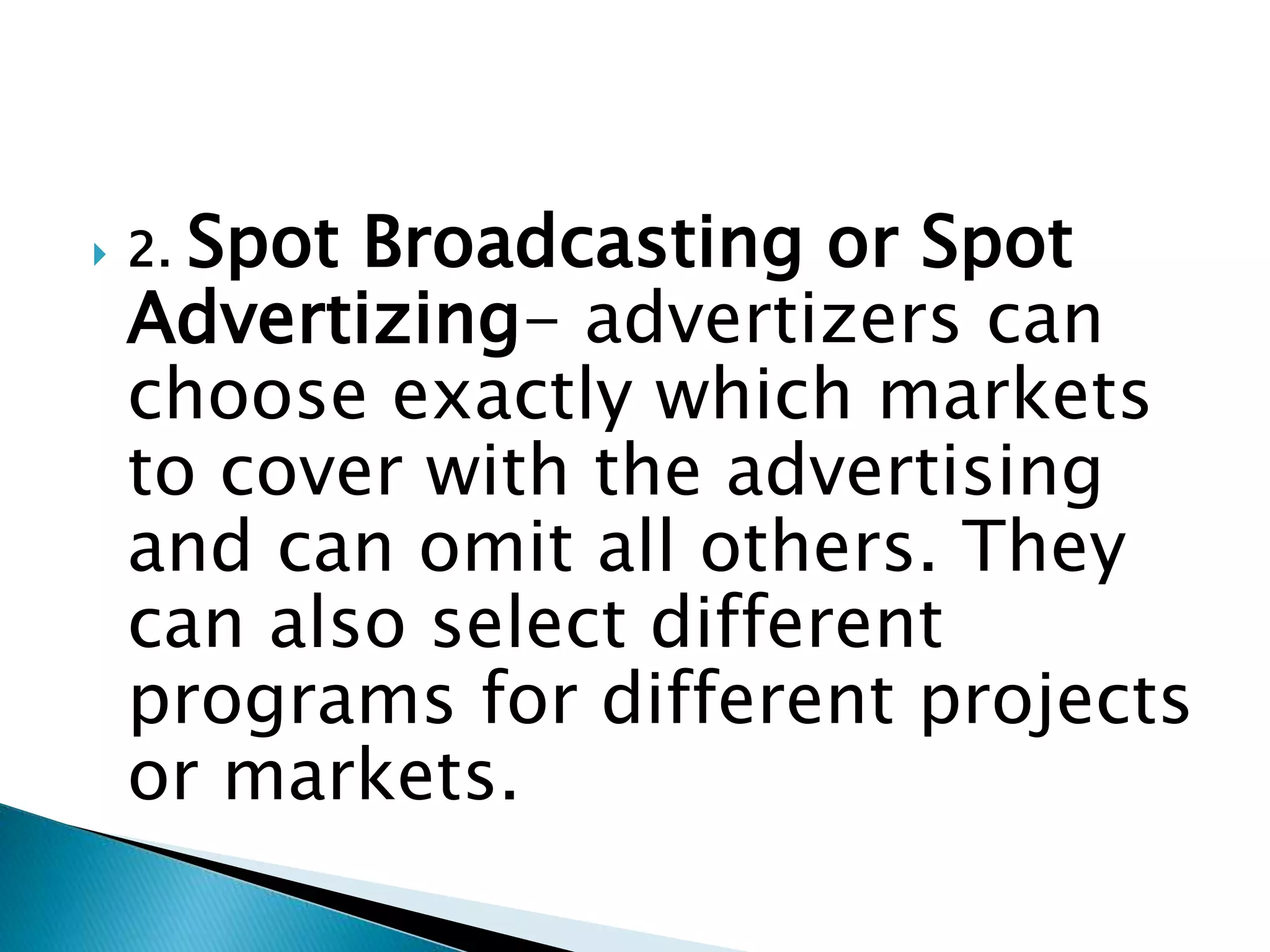 Classification of tv advertizing | PPTX