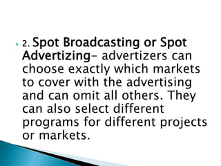 Classification of tv advertizing | PPTX