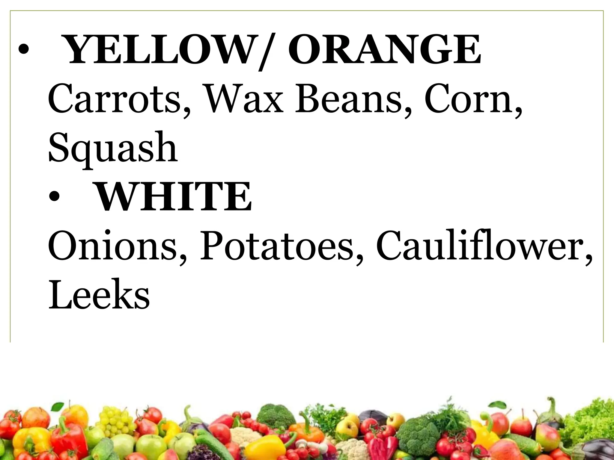 Classification of vegetables | PPTX