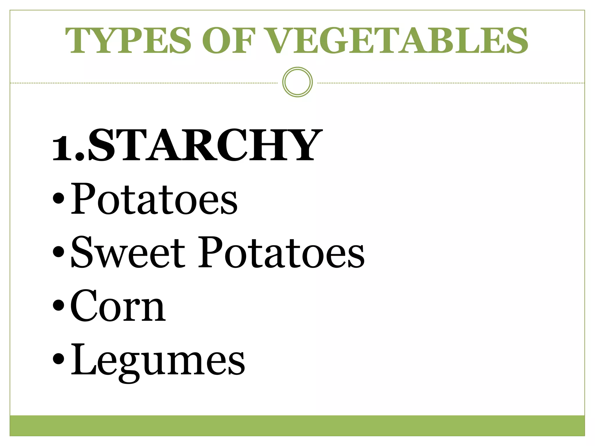 Classification of vegetables | PPTX