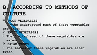 CLASSIFICATION AND TYPES OF VEGETABLES.pptx