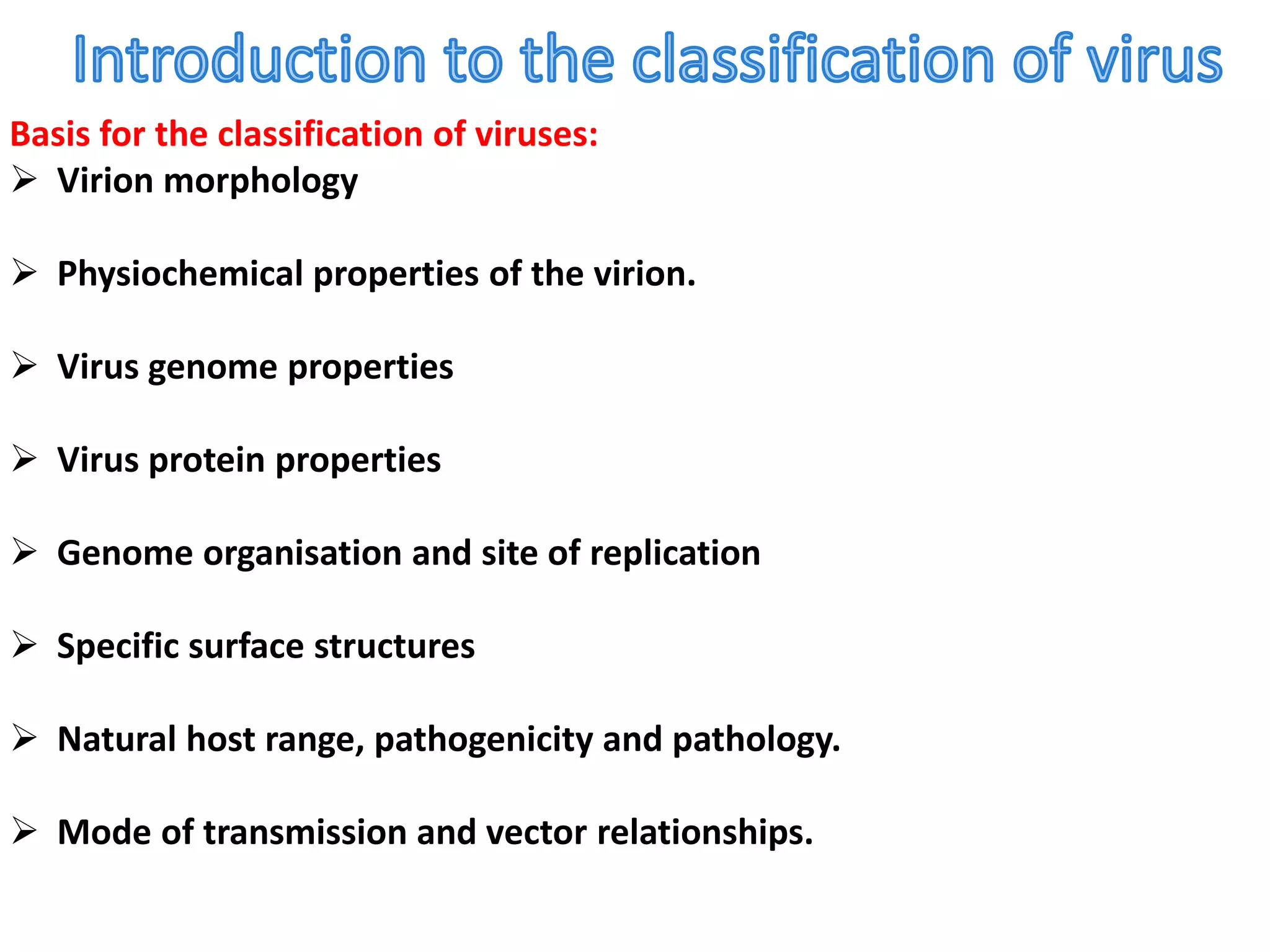 Classification of virus | PPTX